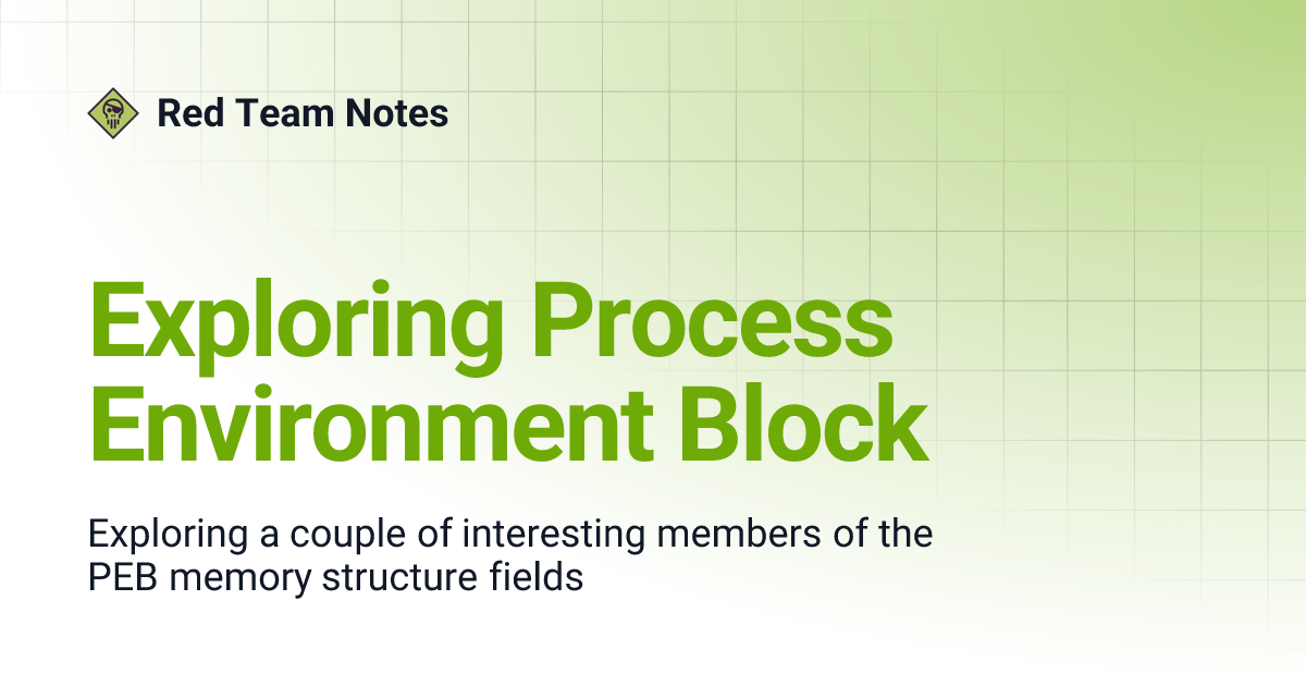 Exploring Process Environment Block | Red Team Notes