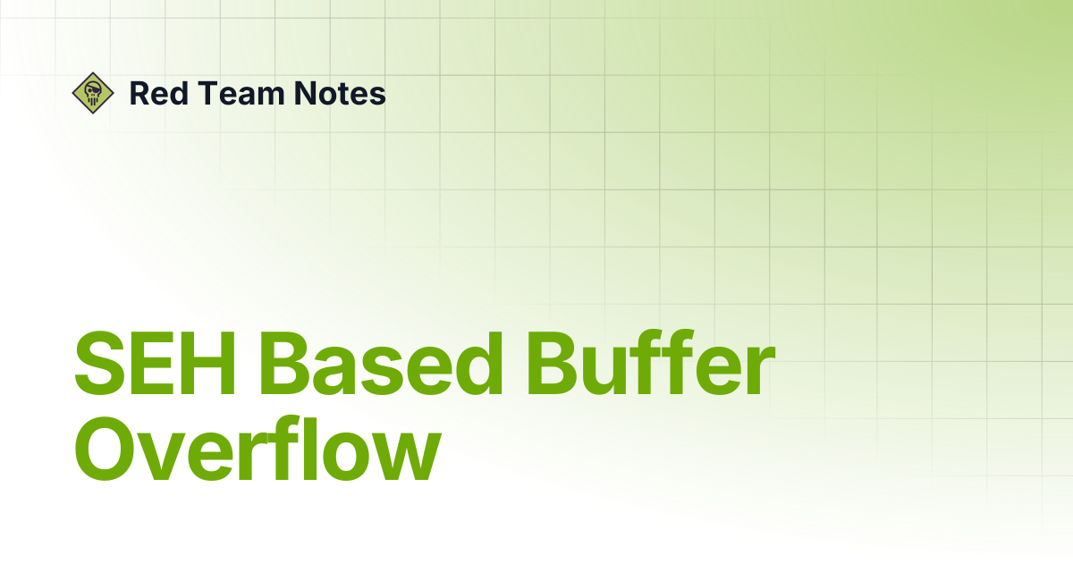 SEH Based Buffer Overflow | Red Team Notes